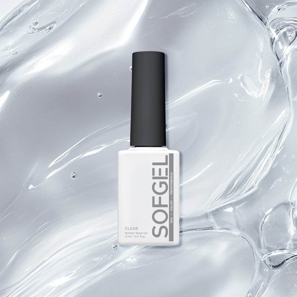 CLEAR Rubber Base Gel - 15ml – SOFGEL